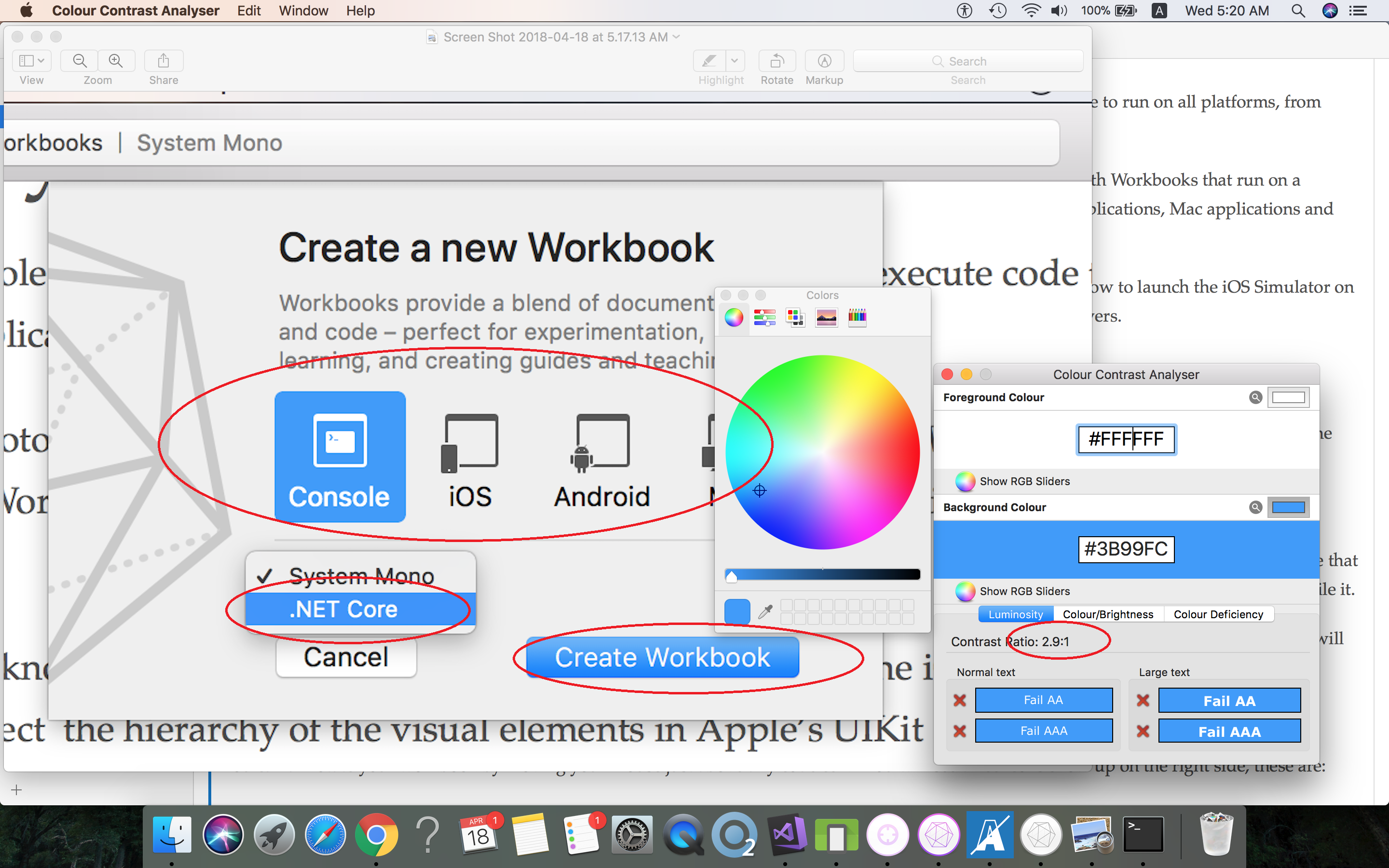 Selected Platforms/ Creat Workbook button/ System Mono combobox of Create a new Workbook page ...