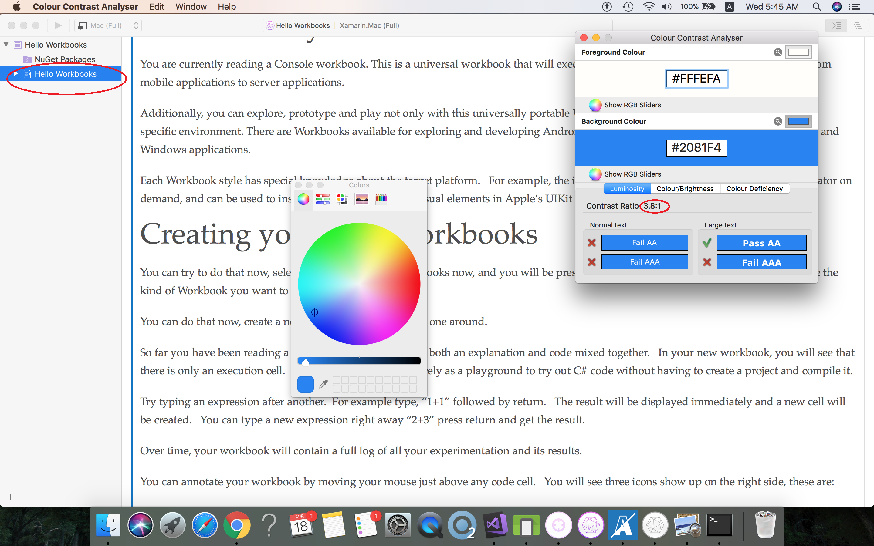 Selected Project text in Left pane is not having 4.5:1 color contrast ...