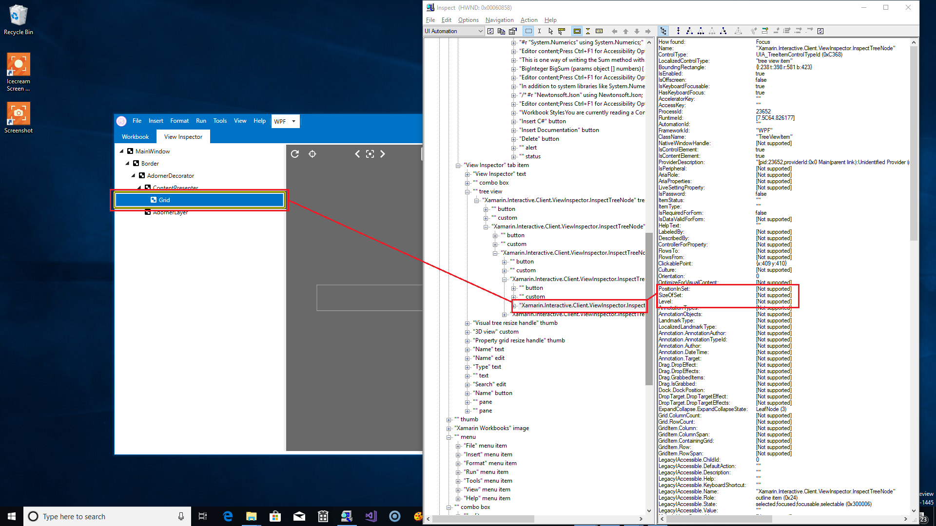 PositionInSet, SizeofSet and Level property is not defined for Tree ...