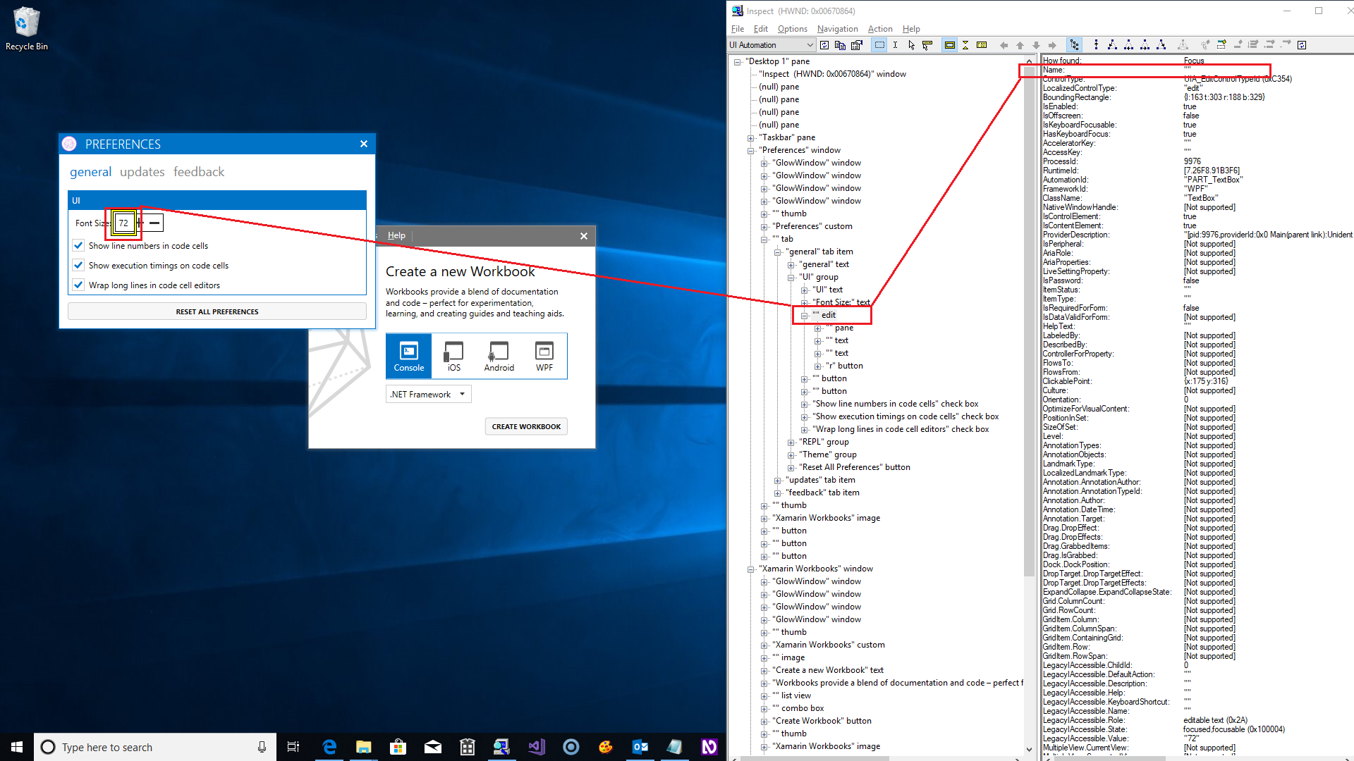 Name Property for Edit box in 'preferences' window is not defined · Issue #361 · microsoft ...