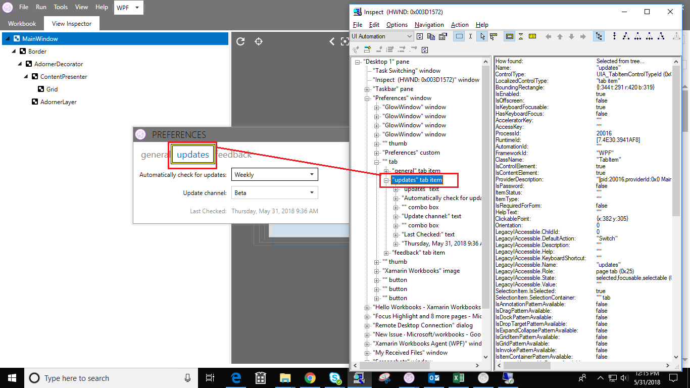 User Cannot able to invoke preferences tab items "general/updates ...