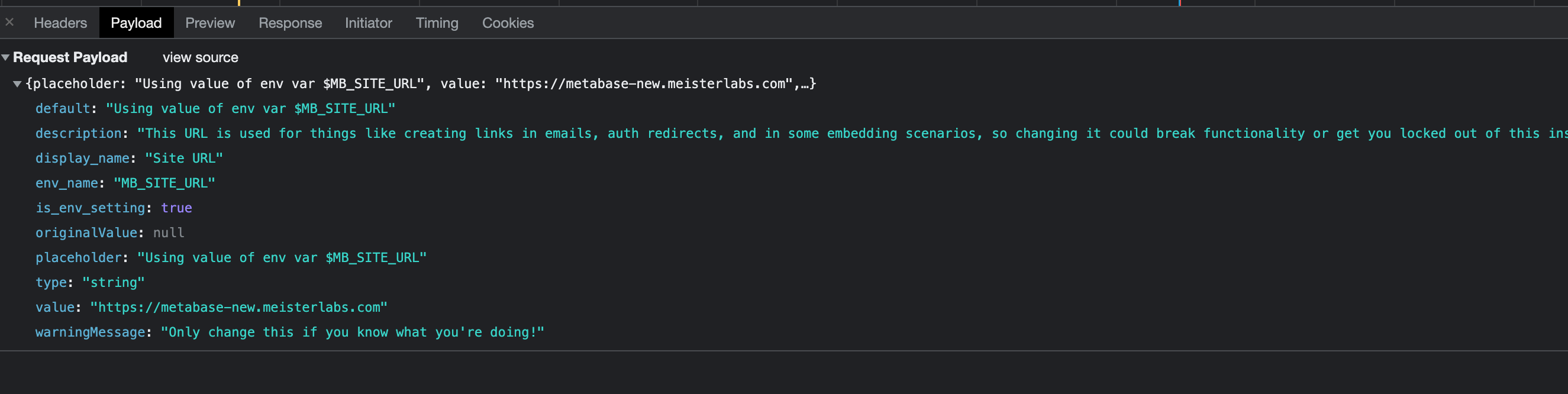 saving site url as an environment variable, it is not updated in the UI accordingly · Issue ...