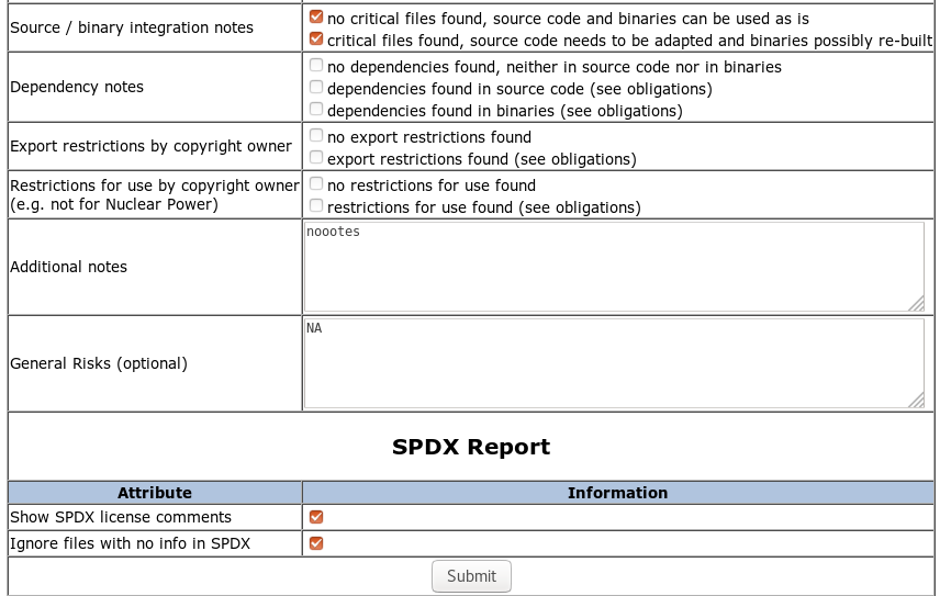Handling Spdx Options In Report Configuration Page · Issue 1377 · Fossology Fossology · Github