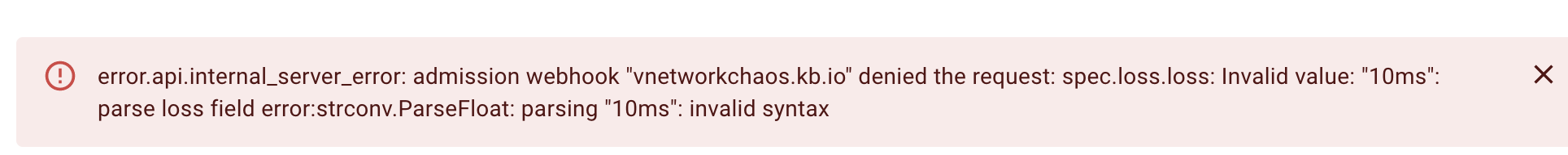 Failed To Create Networkchaos On Dashbaord · Issue 2188 · Chaos Mesh