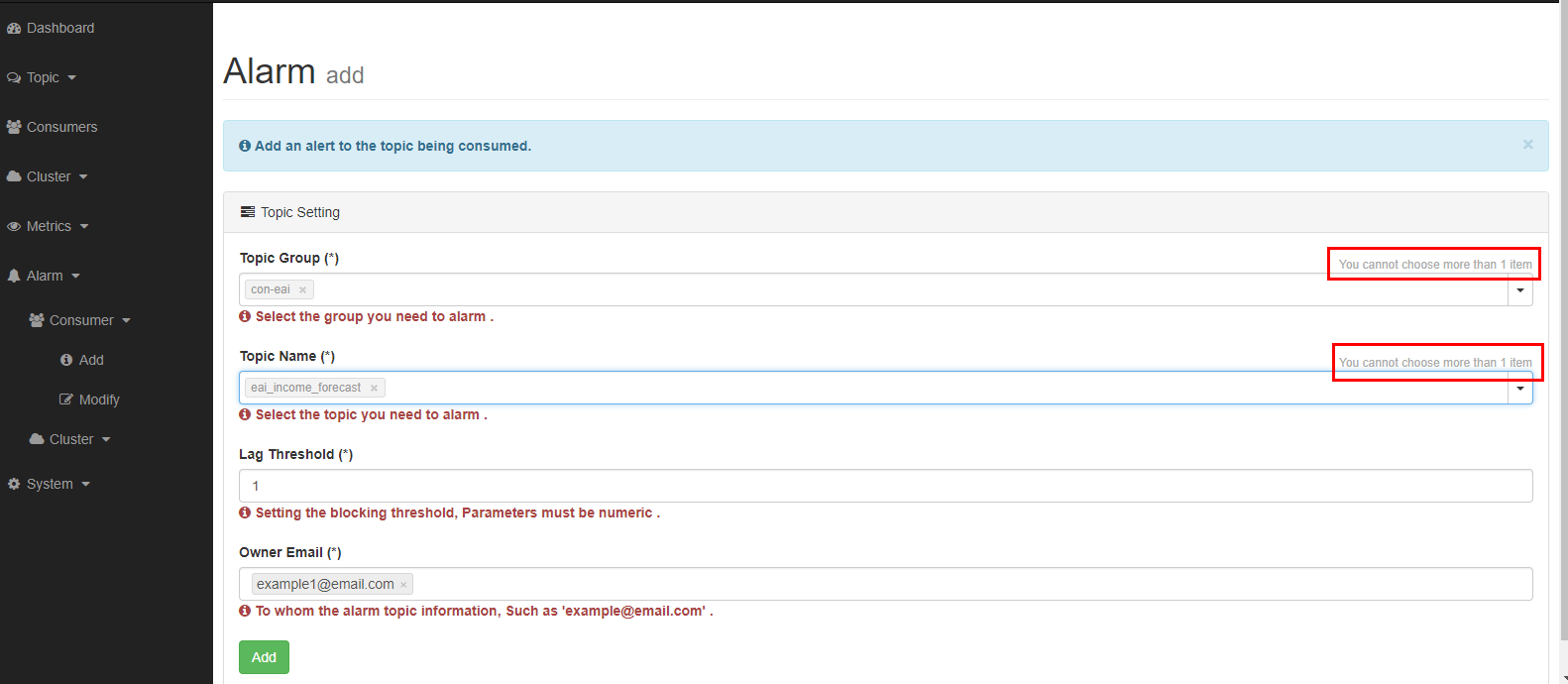 1.2.9版本alarm无法添加 · Issue #140 · smartloli/EFAK · GitHub