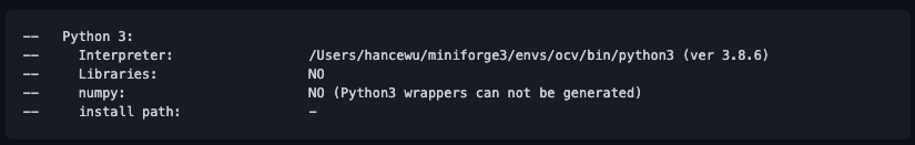 installing fails to locate python3 libraries and numpy path · Issue #19245 · opencv/opencv · GitHub