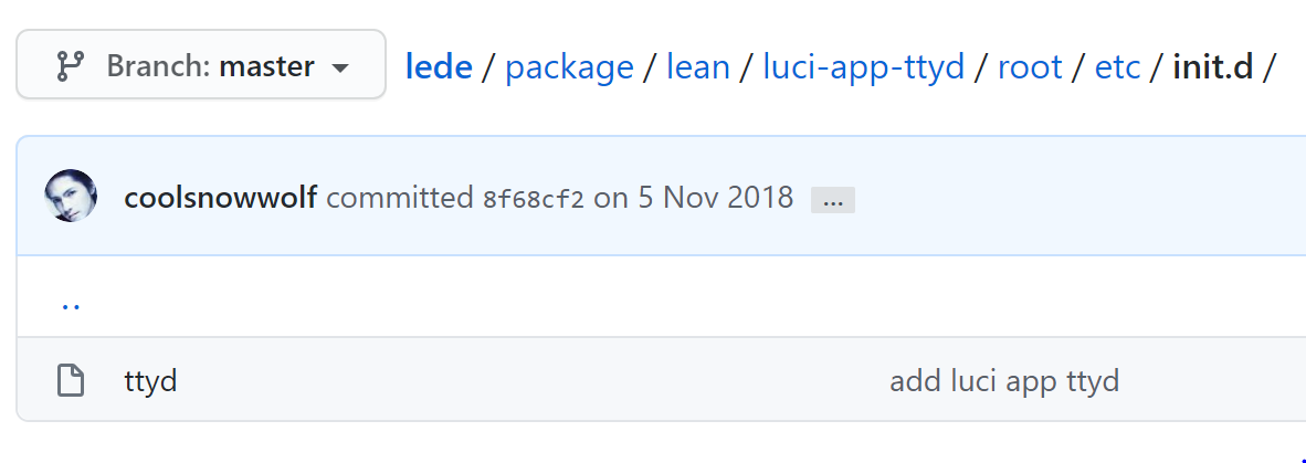 5.4内核源码下，大雕的luci-app-ttyd与官方ttyd冲突 · Issue #4978 · coolsnowwolf/lede · GitHub