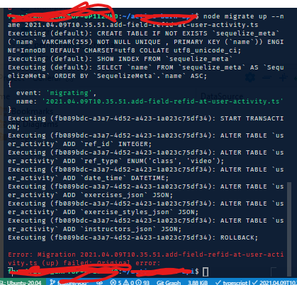 Database Migration said rollback but command still executed and not rolledback · Issue #454 ...