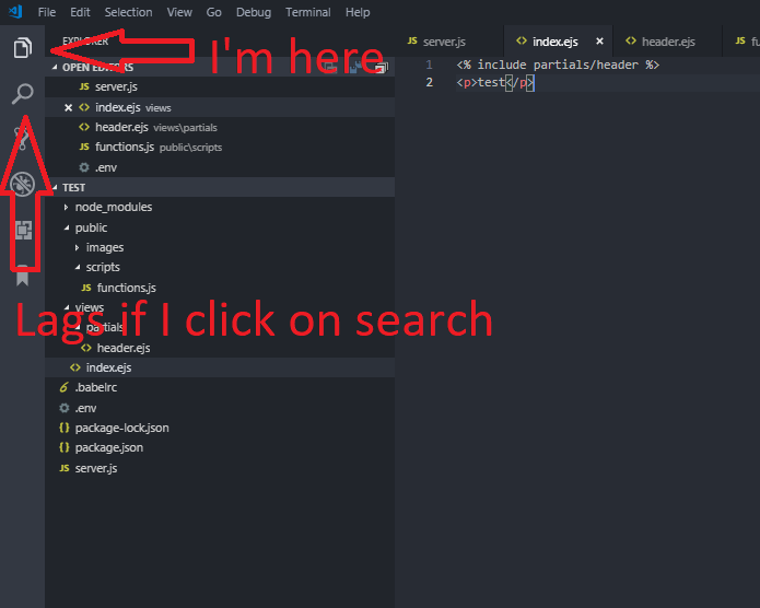 Lag when switching between files and search · Issue #63293 · microsoft ...