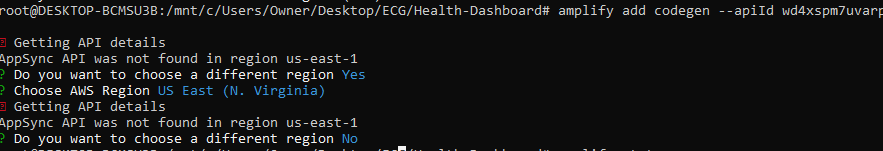 Amplify Add Codegen Claims Api Does Not Exist In Selected Region · Issue 1802 · Aws Amplify