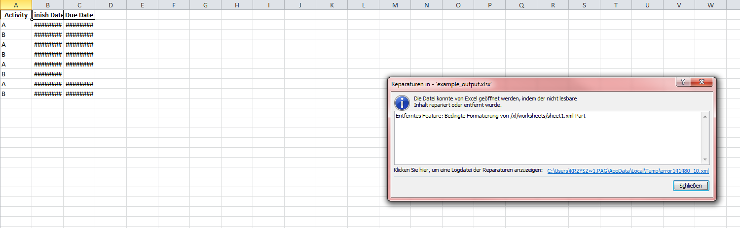 Conditional Formatting corrupts an excel · Issue #561 · jmcnamara/XlsxWriter · GitHub