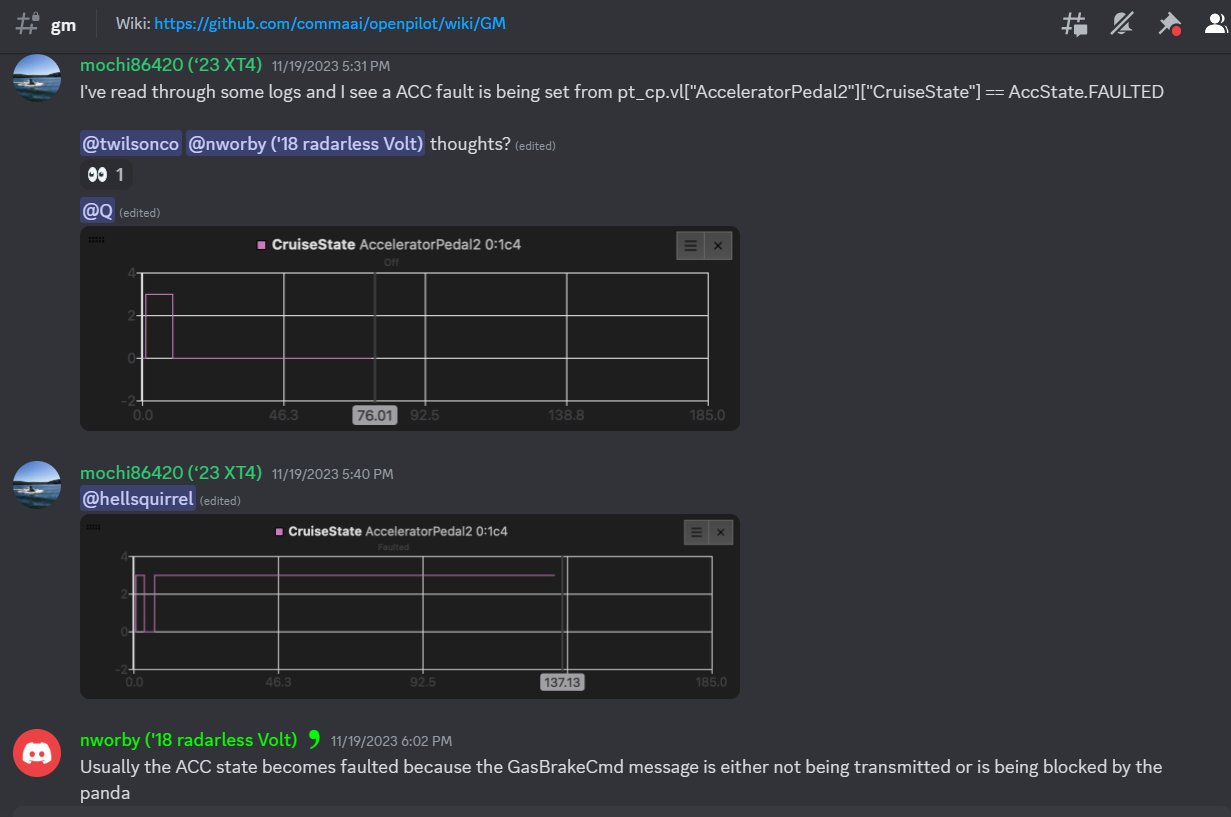 Constant Cruise Faults on v0.9.5+ for '17 Chevy Volts · Issue #30511 · commaai/openpilot · GitHub