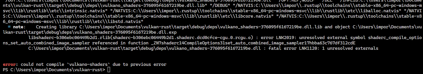 Cannot Compile Vulkano Shaders · Issue 1874 · Vulkano Rs Vulkano · Github