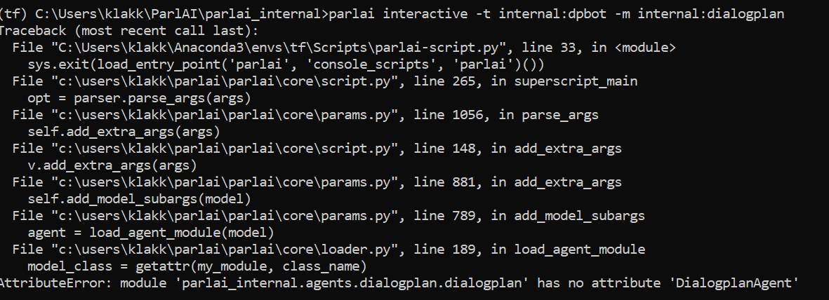 Error while creating my own Task · Issue #3337 · facebookresearch/ParlAI · GitHub