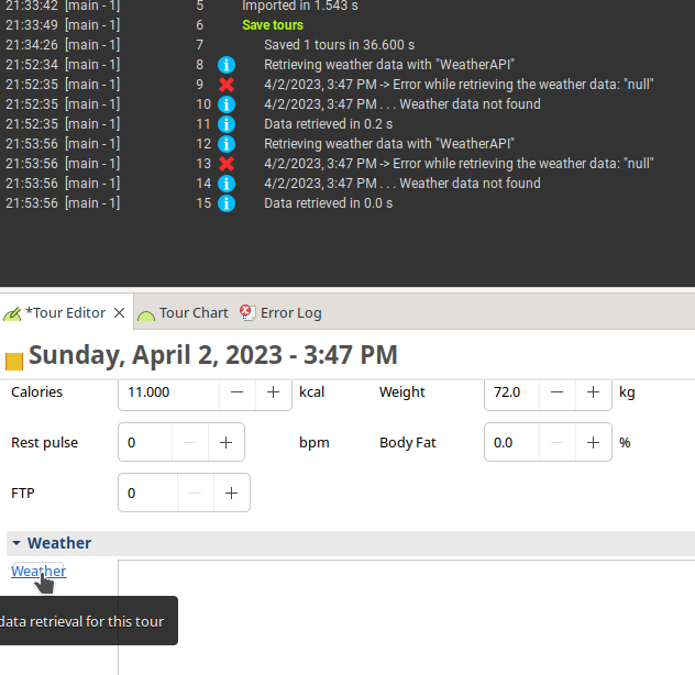 [Bug : Import Weather Data] Error while retrieving the weather data: "null" · Issue #1053 ...