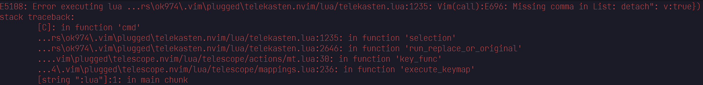 It seems that telekasten is not working properly on windows. · Issue #60 · nvim-telekasten ...