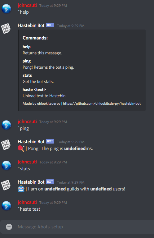 Ping is undefined? · Issue #20 · davidcralph/hastebin-bot · GitHub