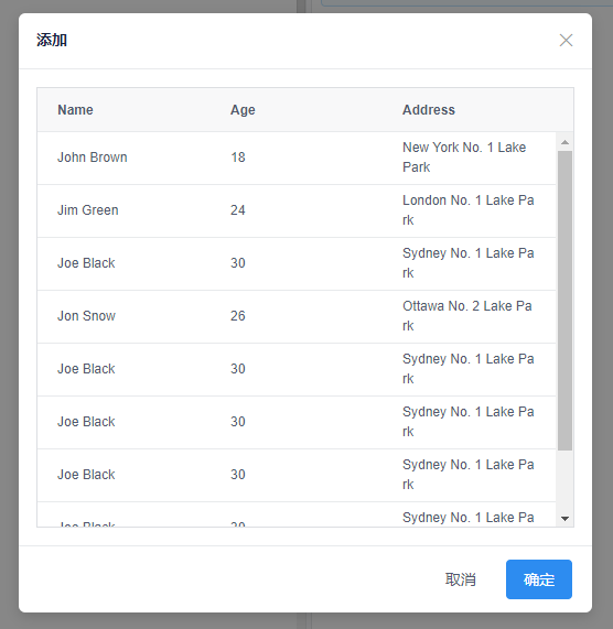 [Bug Report]Modal中放带滚动条的table会有问题 · Issue #6171 · iview/iview · GitHub