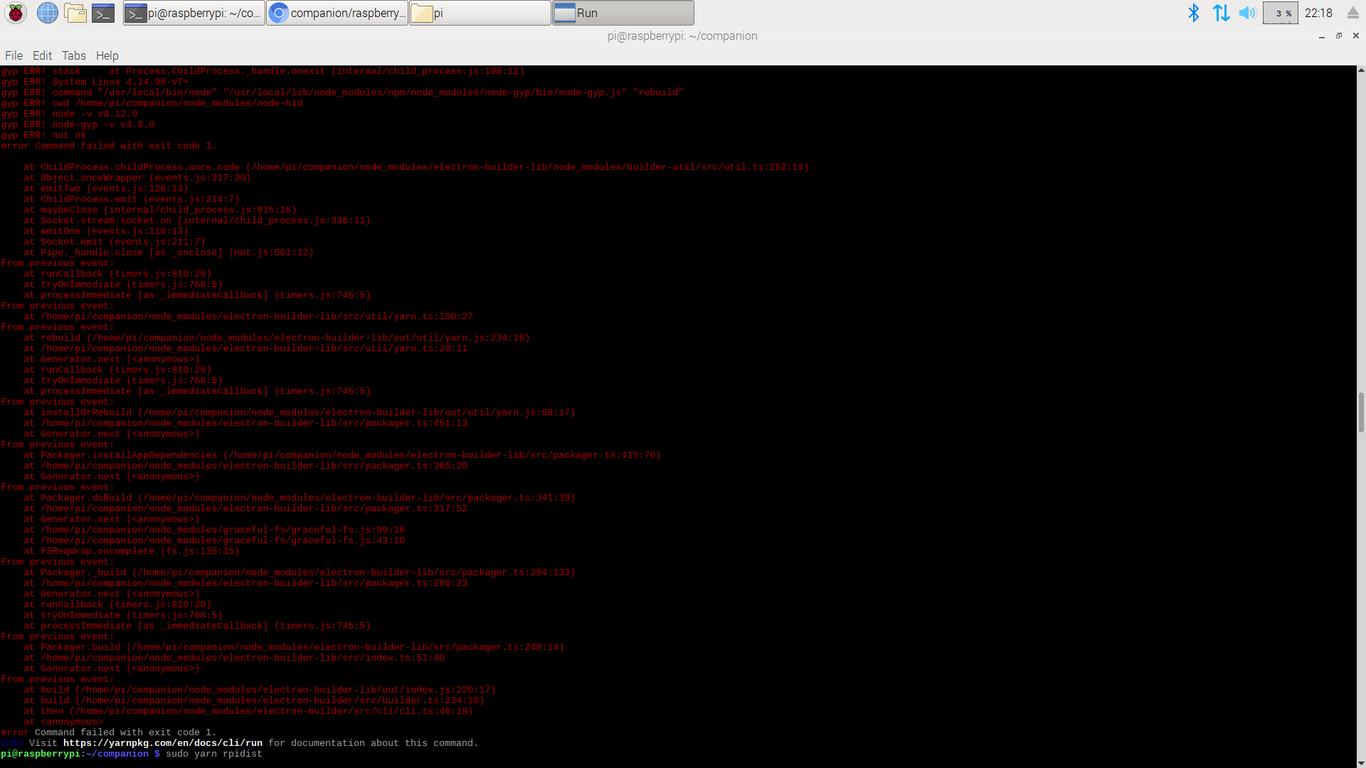 RPi: Cannot install after install commands changed · Issue #689 ...