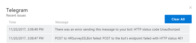 [Bot Deployment] Understanding error: “Post to HRSurveySSLBot failed ...