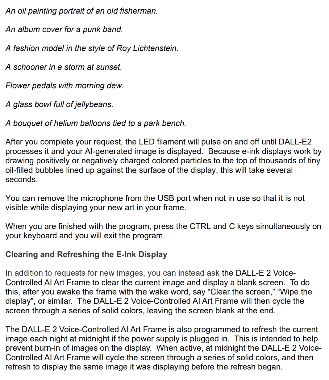 GitHub - DevMiser/AI_Art_Frame: The DALL-E 2 Voice-Controlled AI E-Ink Art Frame
