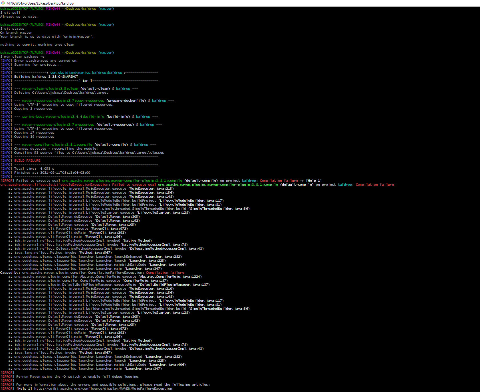 Cannot build project because of MojoFailureException (maven 3.8.2) · Issue #301 ...