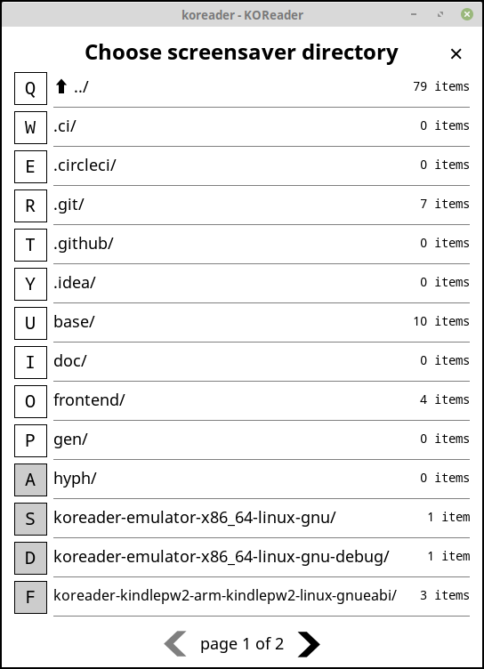 Show hidden folders when selecting Screensaver folder · Issue #4117 · koreader/koreader · GitHub