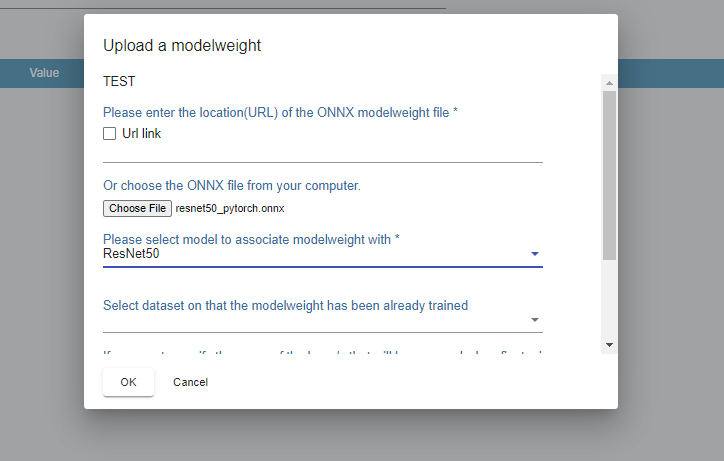 Upload a modelweight from disk error · Issue #3 · deephealthproject/front-end · GitHub