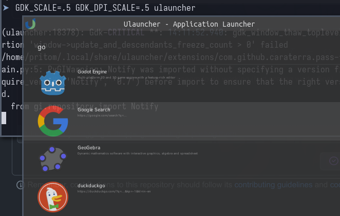 ability to scale the icons when specifying GDK_DPI_SCALE or a setting ...