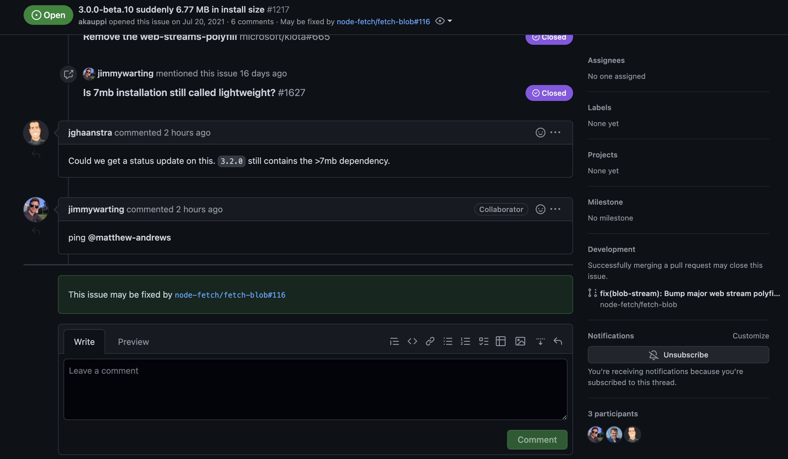 Add banner for "May be fixed by" at the bottom of an Issue · Issue #5948 · refined-github ...