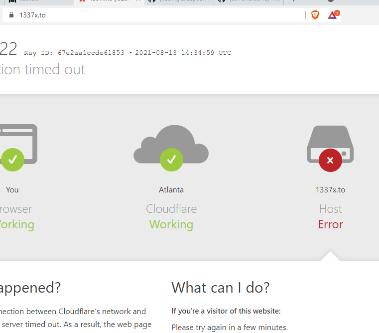 1337x Exception 1337x Failed Error 522 The Tracker Seems To Be Down Test · Issue 8259