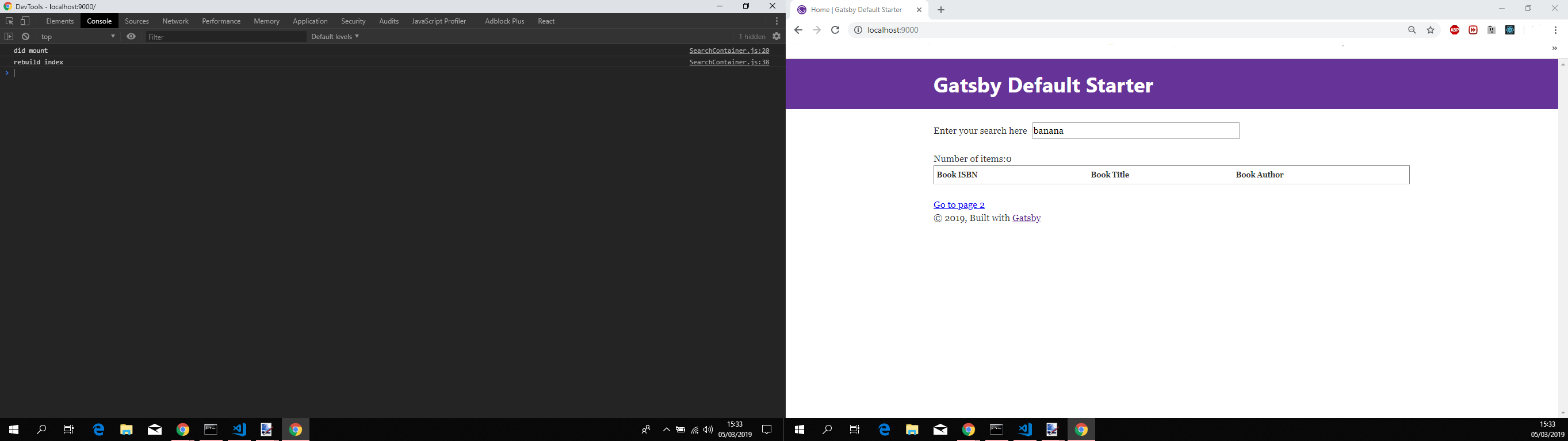 Docs Js Search Example Not Working · Issue 12270 · Gatsbyjsgatsby · Github 