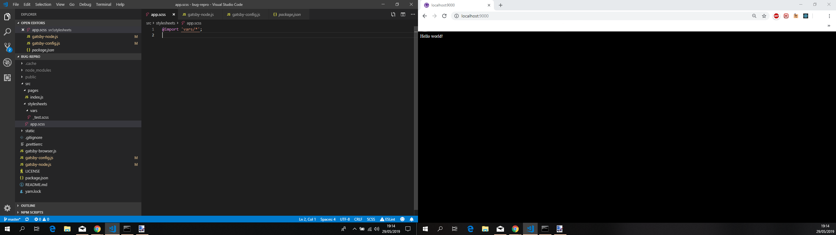 globbing with sass · Issue #14305 · gatsbyjs/gatsby · GitHub