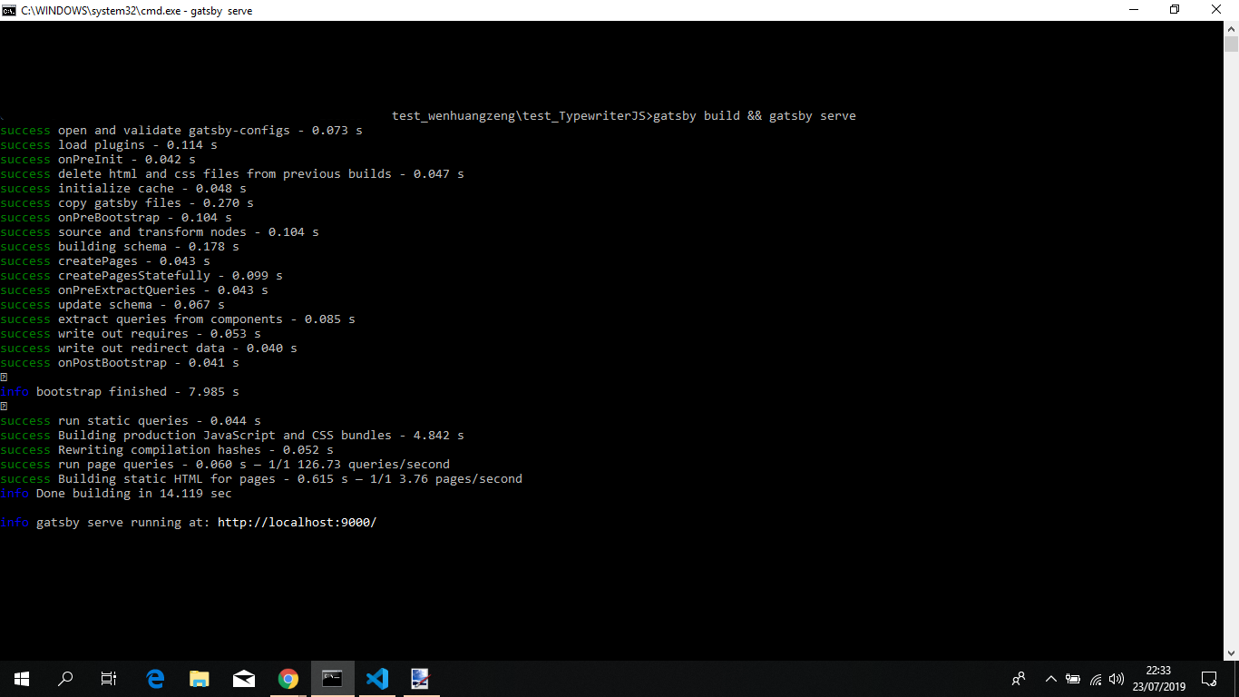 How to overcome HTML build failure due to external JavaScript plugin (TypewriterJS) that uses ...