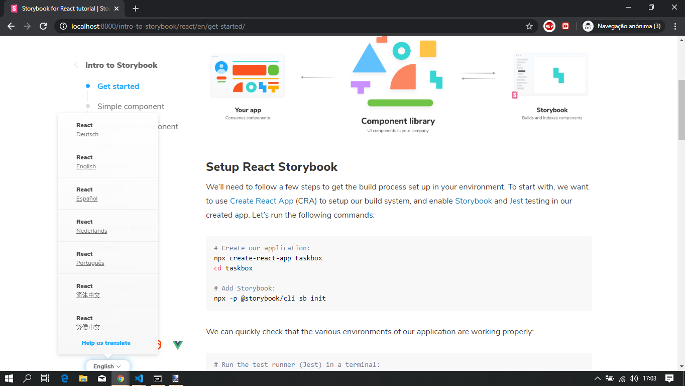 Make framework and language chooser more discoverable · Issue #270 · chromaui/learnstorybook.com ...