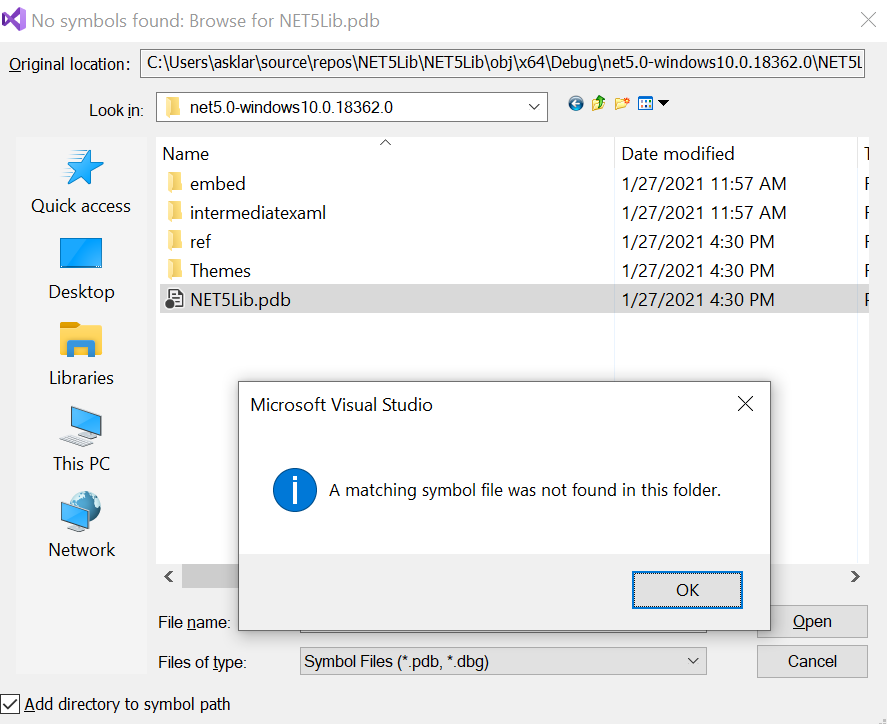 Debugging across C++ to C# calls · Issue #701 · microsoft/CsWinRT · GitHub
