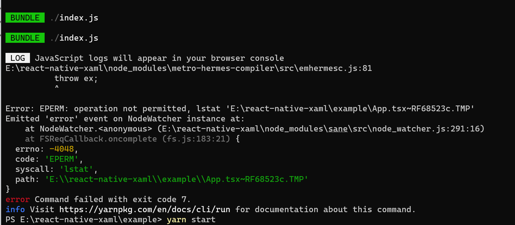 Newer Metro Crashes Often When Rebuilding App Seems To Ignore Blocklist · Issue 7270