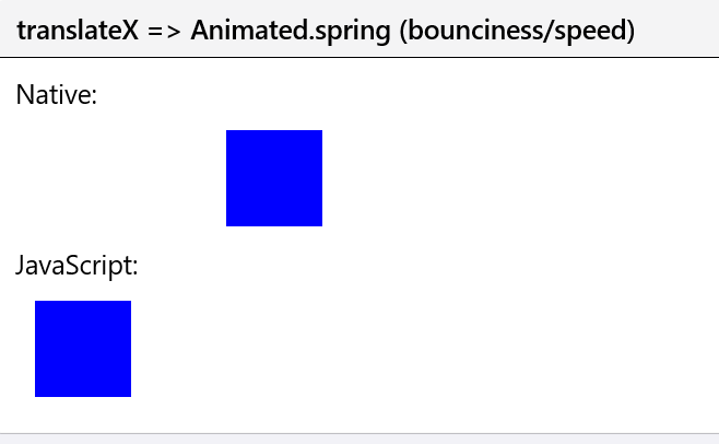 RNTester Native animations page - JavaScript animations don't work ...