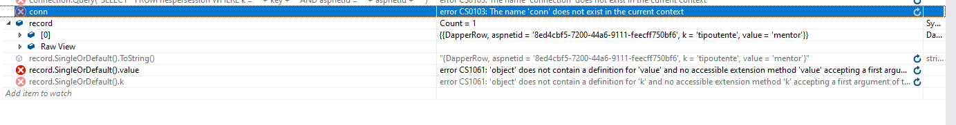 Cannot get value from DapperRow · Issue #1695 · DapperLib/Dapper · GitHub