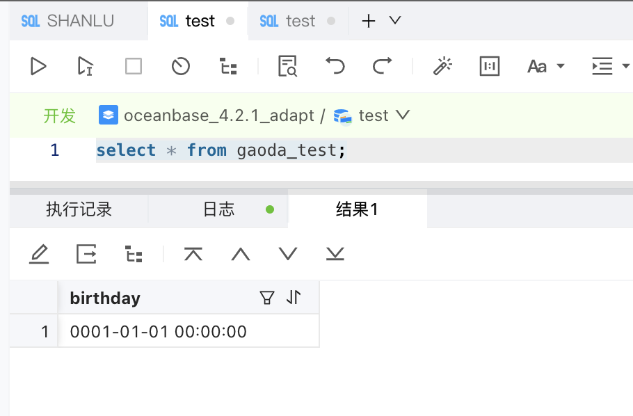 [Bug]: Time type results set display error · Issue #776 · oceanbase/odc · GitHub