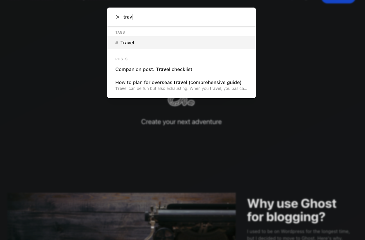 Search bar is white in dark mode · Issue #928 · TryGhost/Casper · GitHub
