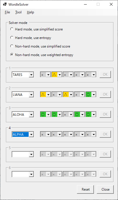 GitHub - IkuzakIkuzok/WordleSolver