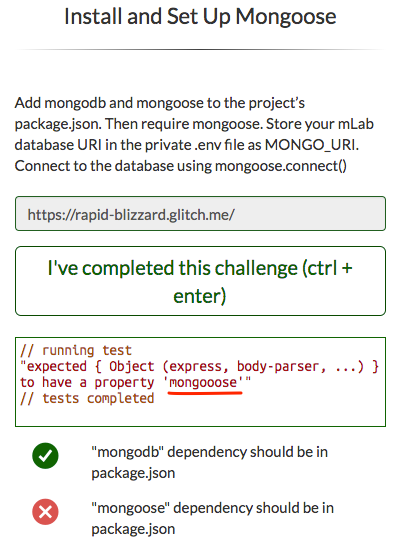 [BETA] Install and Set Up Mongoose: typo in the test script · Issue ...