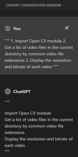 ChatGPT doesn't produce any useful output with model code-cushman-001 · Issue #105 · gencay ...