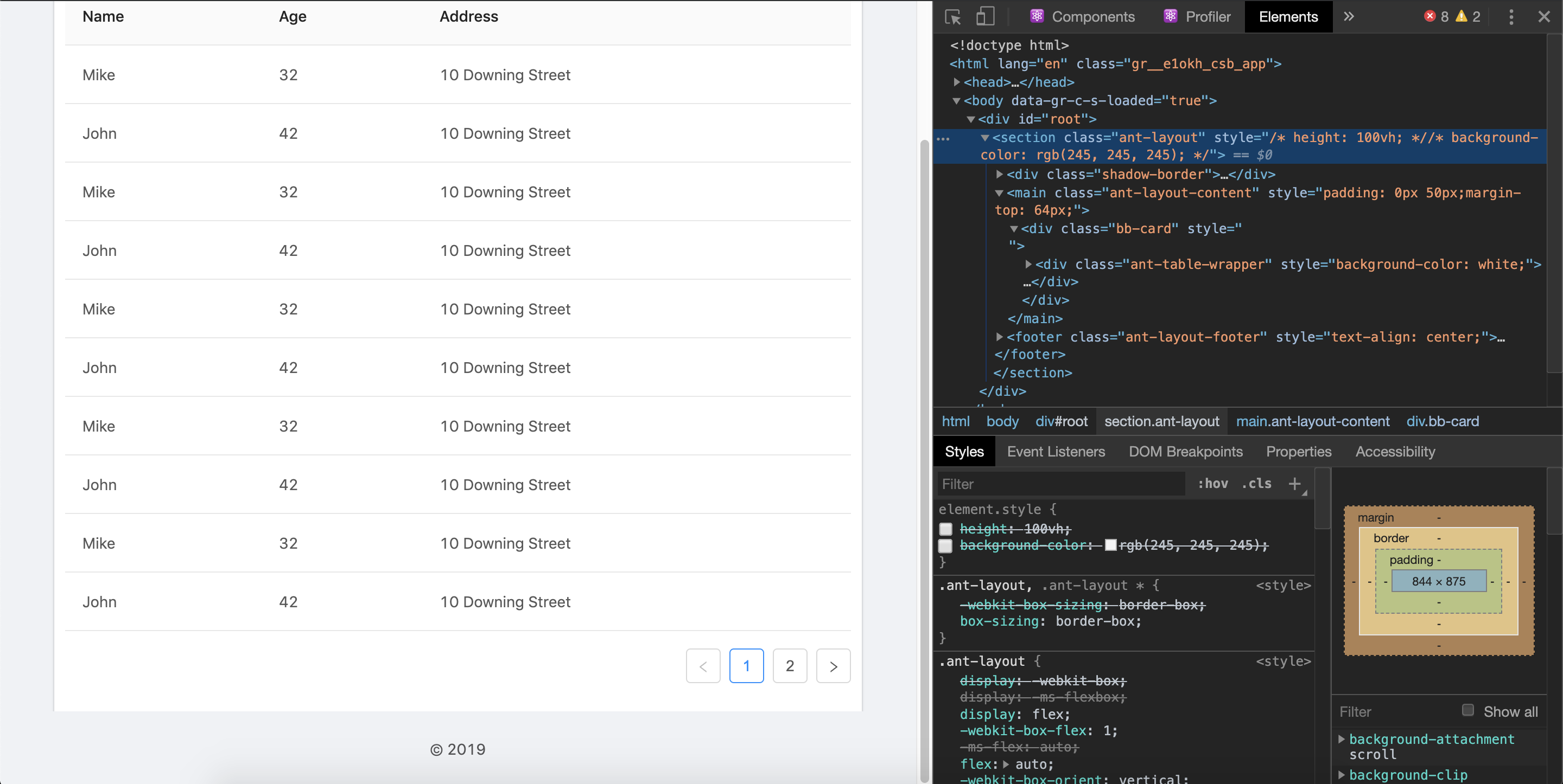 Layout (in particular Footer) doesn't work properly · Issue #18931 ...