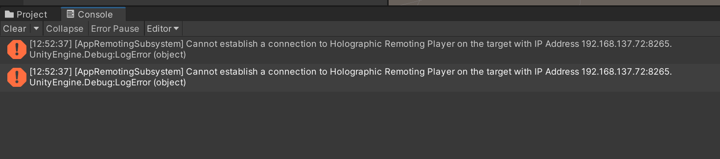 Unable to connect to Holographic Remoting Player With OpenXR in MRTK 2.6 · Issue #9465 ...