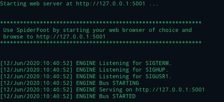 Unable to start Spiderfoot server/scan. · Issue #545 · smicallef/spiderfoot · GitHub