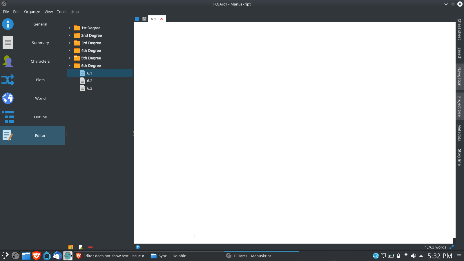 Editor does not show text · Issue #472 · olivierkes/manuskript · GitHub