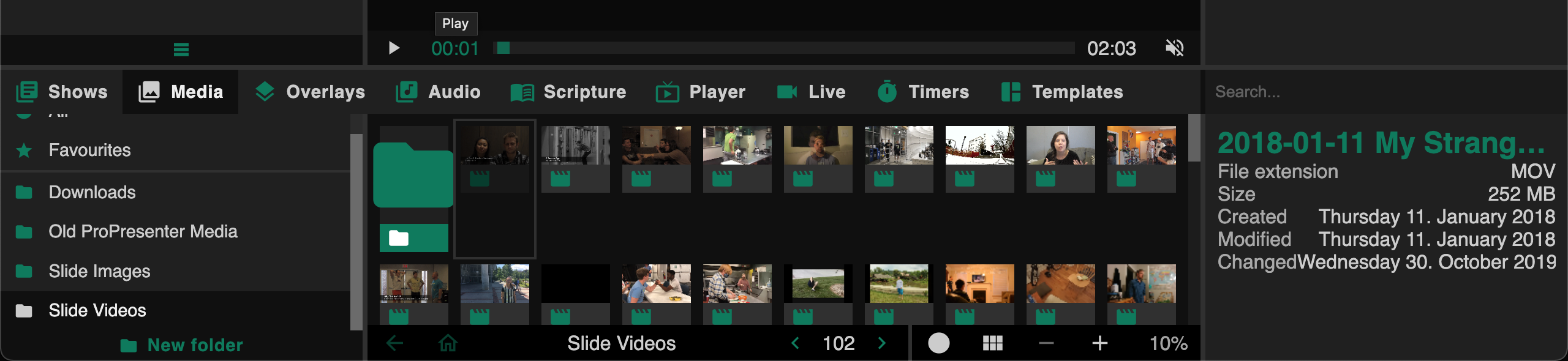 Cannot Drag or Right Click in the Media Bin when items are displayed in list view · Issue #97 ...