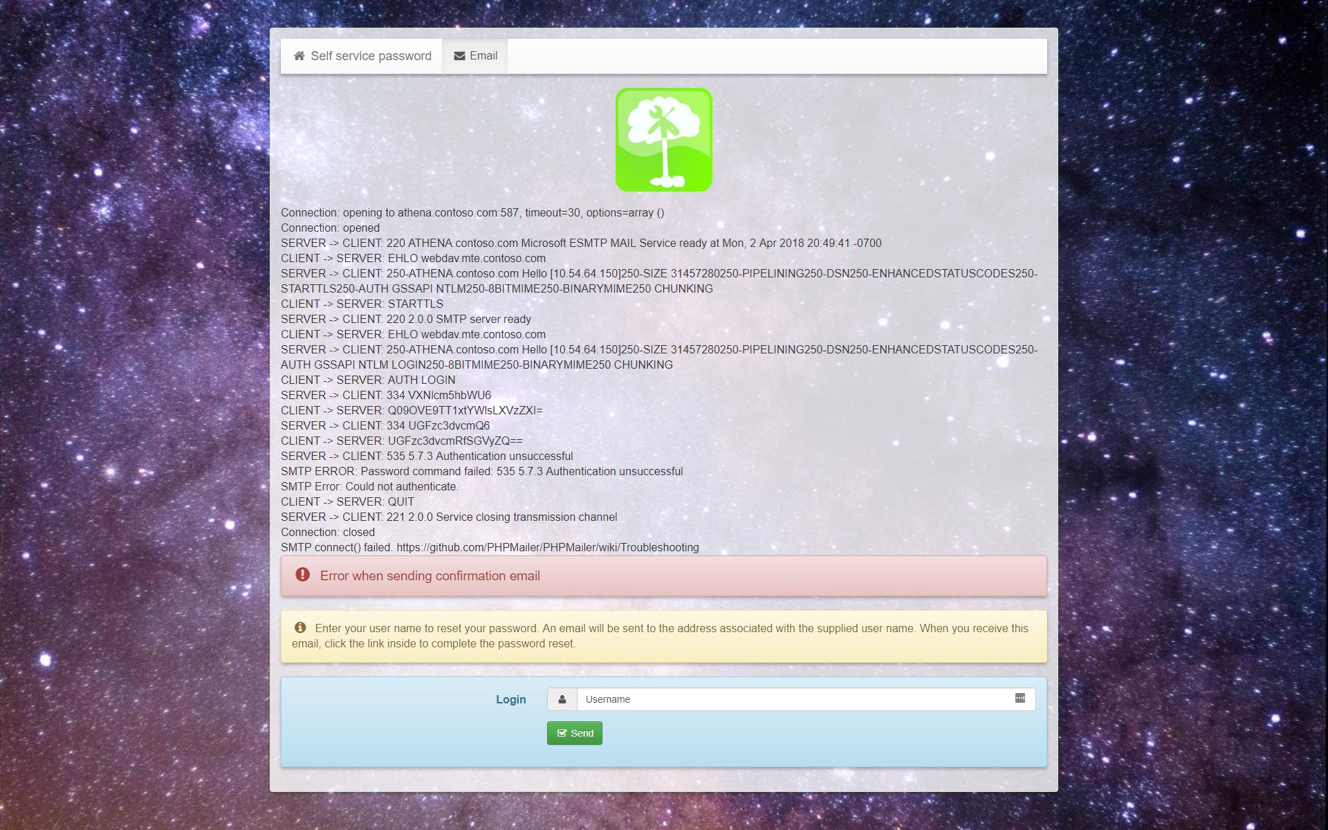 Please wrap mail debug ouput in tags. · Issue #197 · ltb-project/self-service-password · GitHub